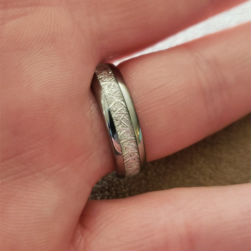 The Crown Ring | Regal Titanium & Meteorite Design