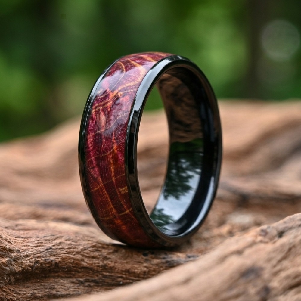Ember Burl | Special & Timeless Men's Wedding Bands